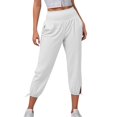Bibifish Womens Yoga Pants Plus Size Capri Yoga Drawstring Waist Pants ...