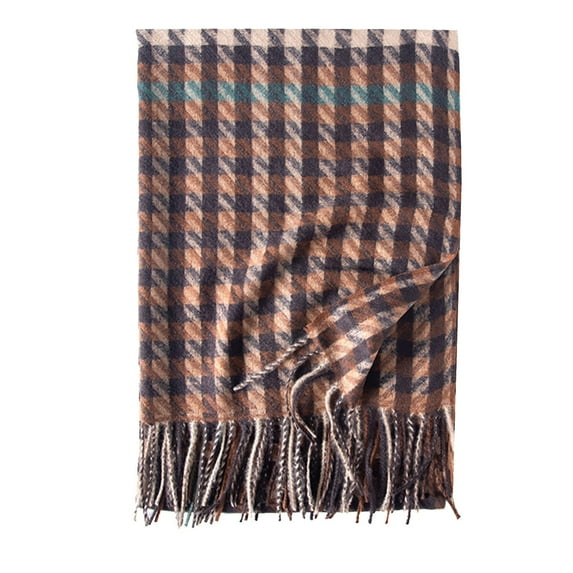 Bibifish womens Houndstooth Scarf Warm Classic Retro Pattern Fringed ...