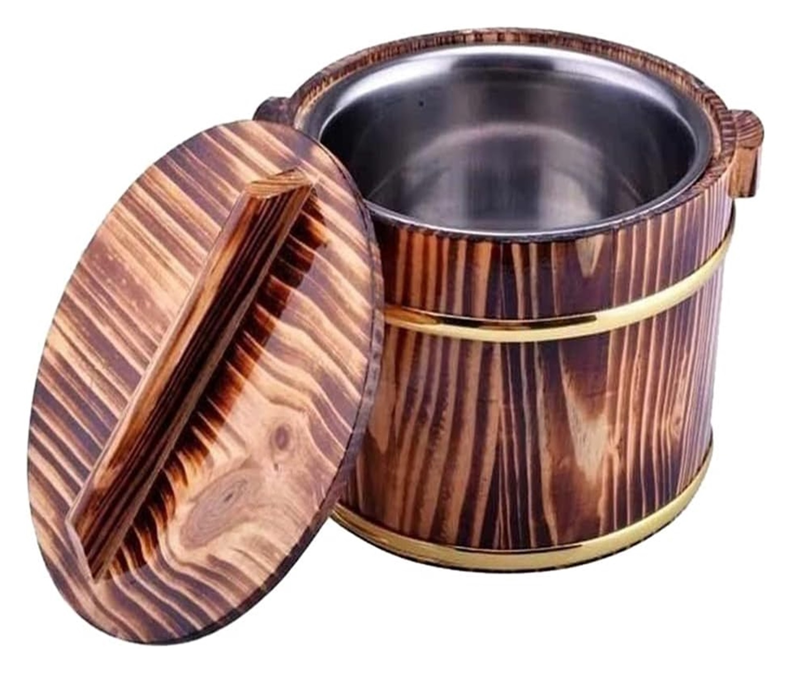 Bibimbap Bowl Wooden Rice Bucket Cooking Steamer Bucket Sushi Rice Bowl ...