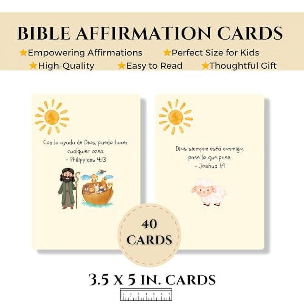 Bible Affirmation Cards for Kids in Spanish: Daily Positive ...