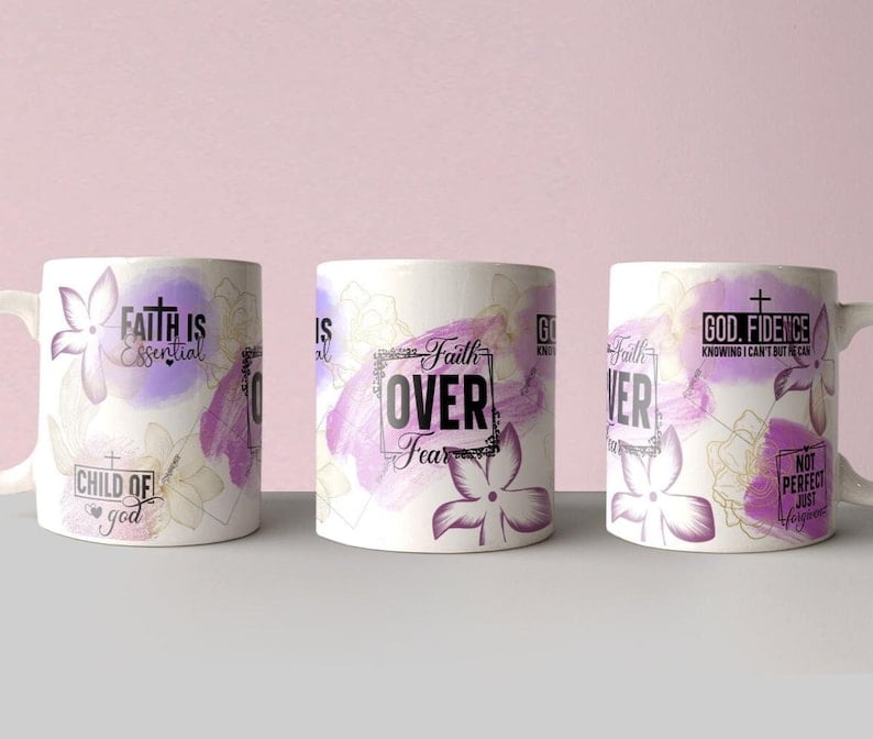 Bible Affirmation Mug Sublimation Design PNG File • Bible Verses ...