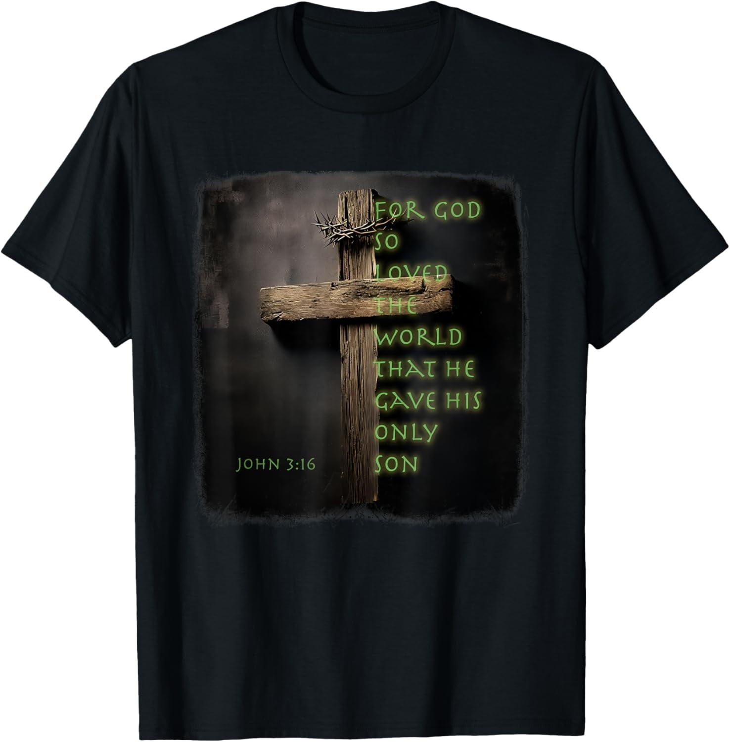 Bible Apparel Co. Christian Cross Bible John 3:16 Reflection 09R9KH T ...