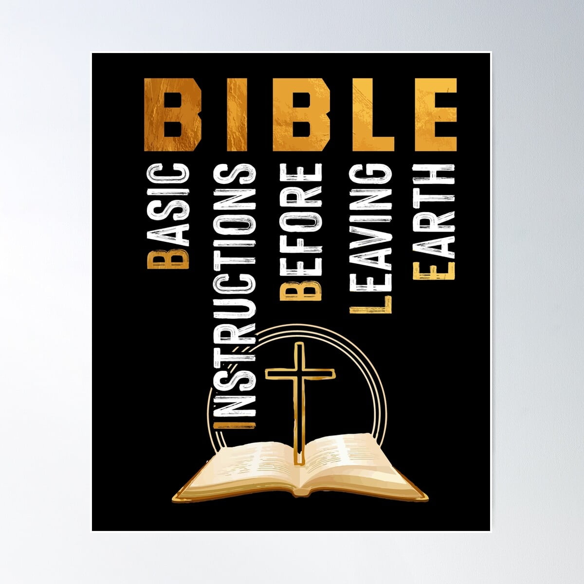 Bible Basic Instructions Before Leaving Earth Christian Poster Wall Art ...