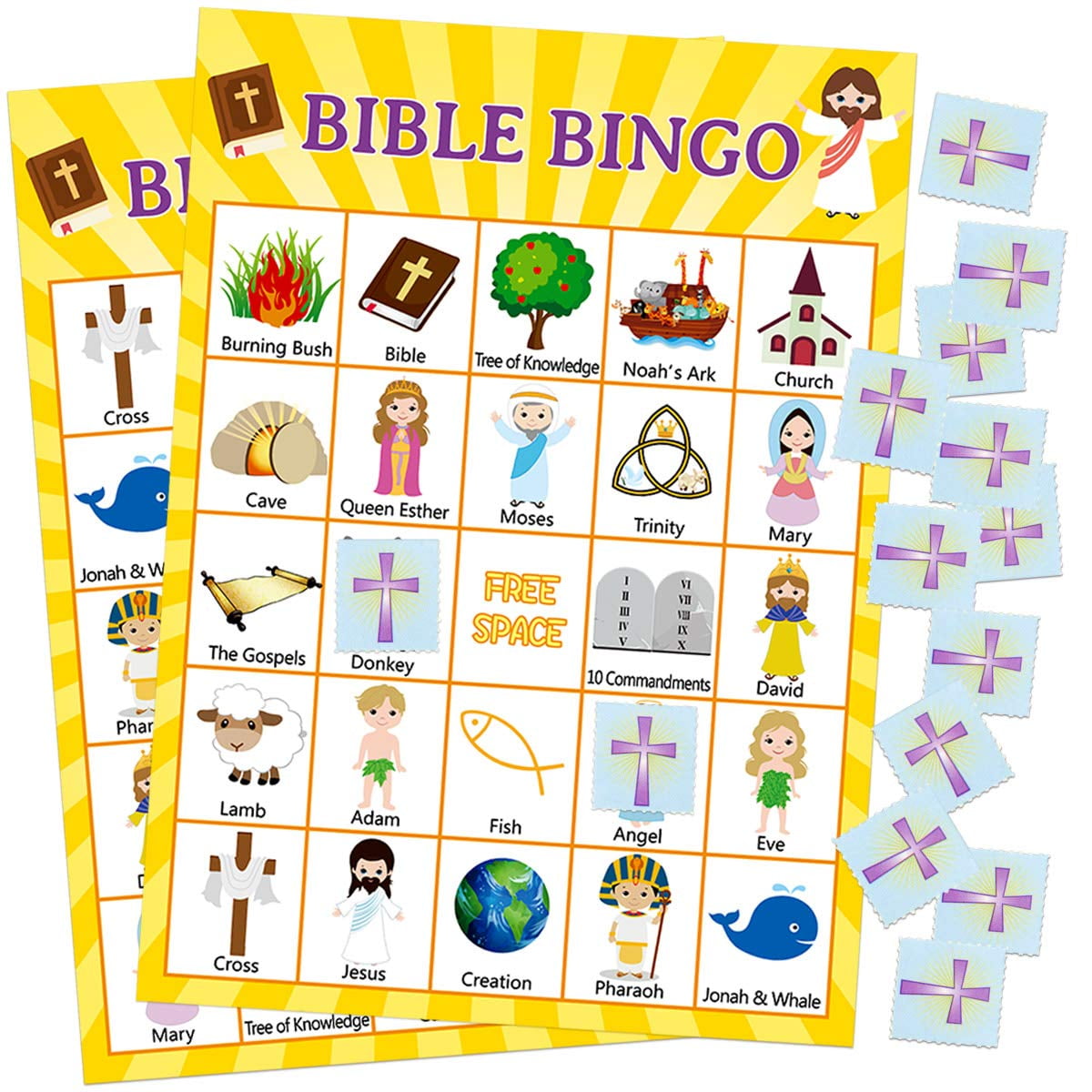 Bible Bingo Game For Vacation Bible School 24 Players For Kids ...