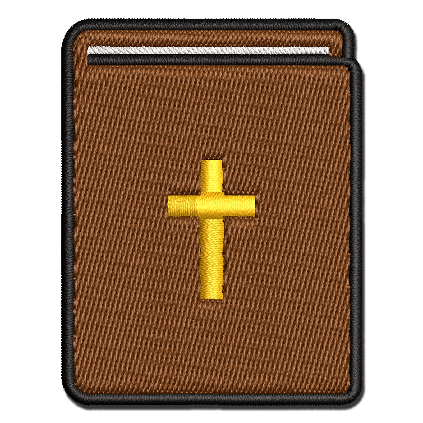 Bible Christian Cross Icon Applique Multi-Color Embroidered Hook & Loop ...