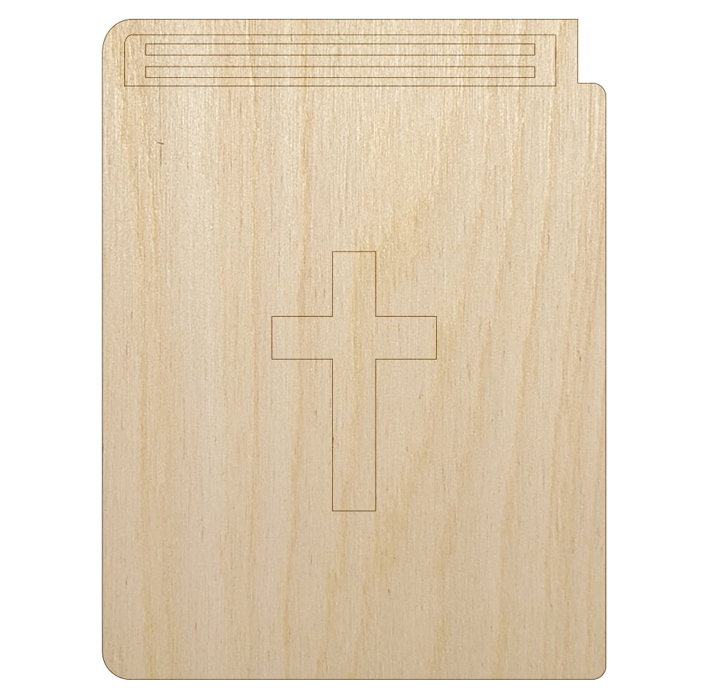 Bible Christian Cross Icon Wood Shape Unfinished Piece Cutout Craft DIY ...
