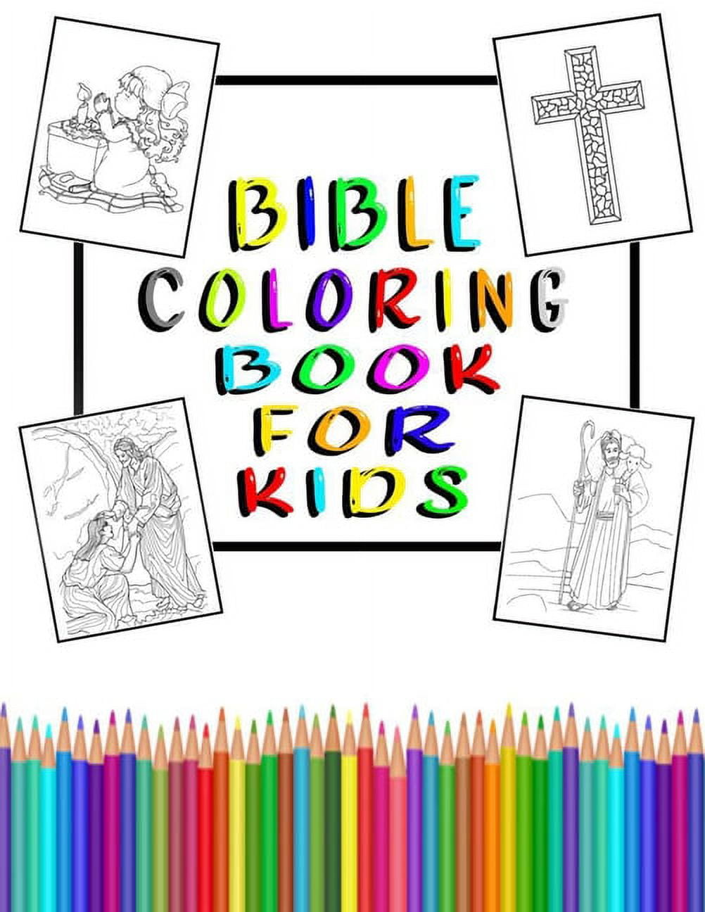 Bible Coloring Book for Kids: 35 Color Pages full of Biblical Stories ...