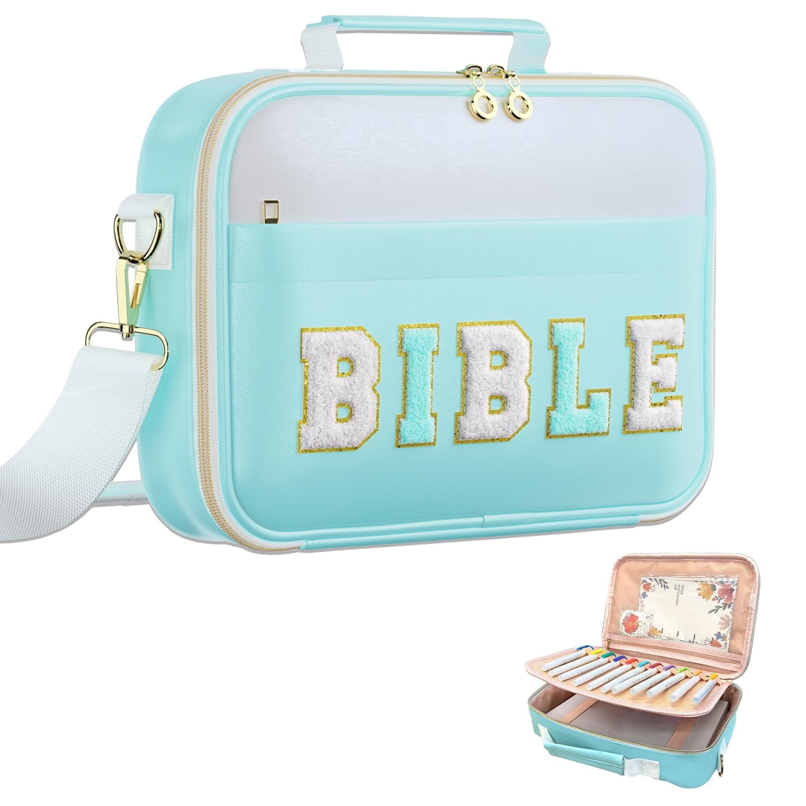 Bible Cover Case for Women,Large Leather Bible Carrying Cases Christian ...