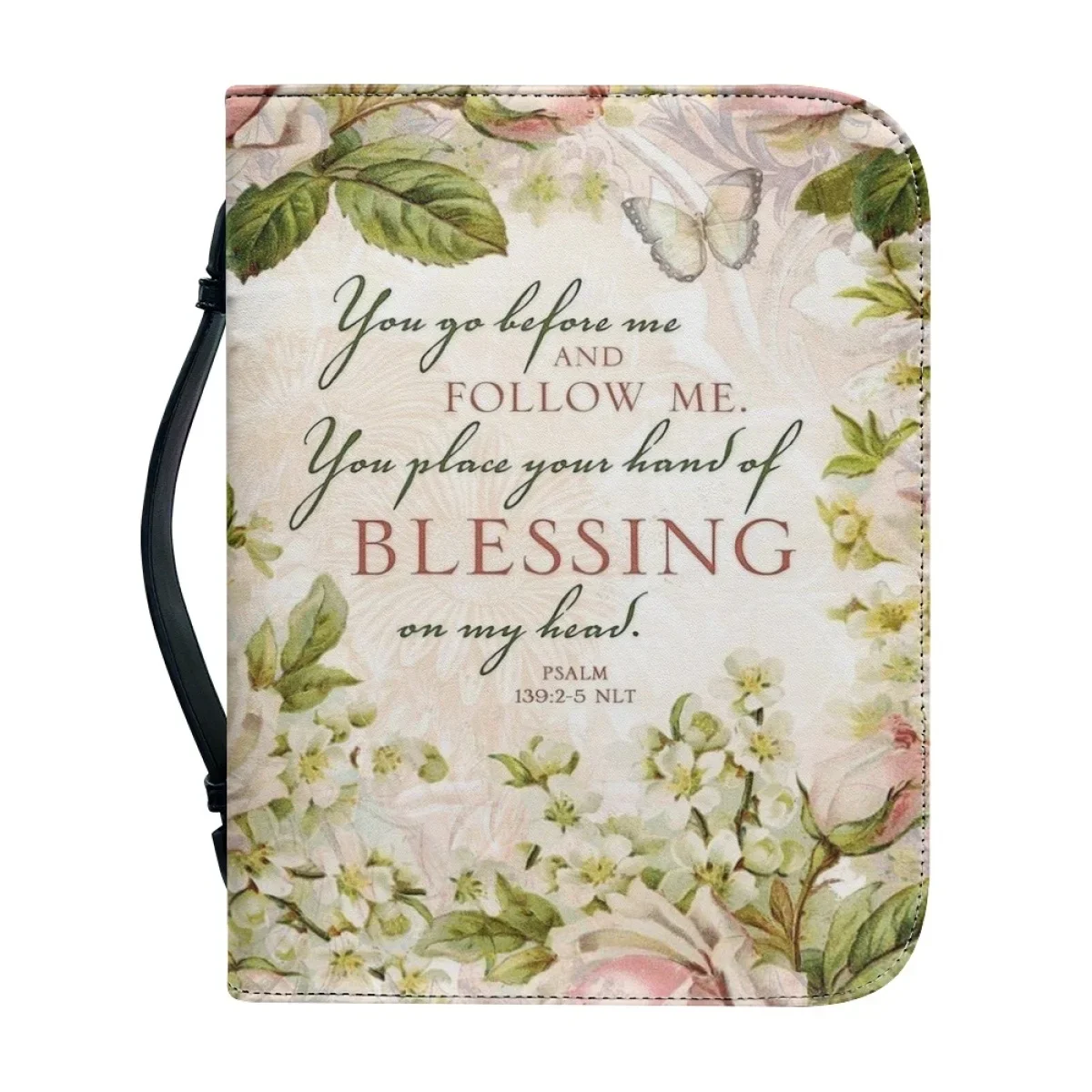 Bible Cover Case for Women Leather Zippered Handle Handbag Exquisite ...