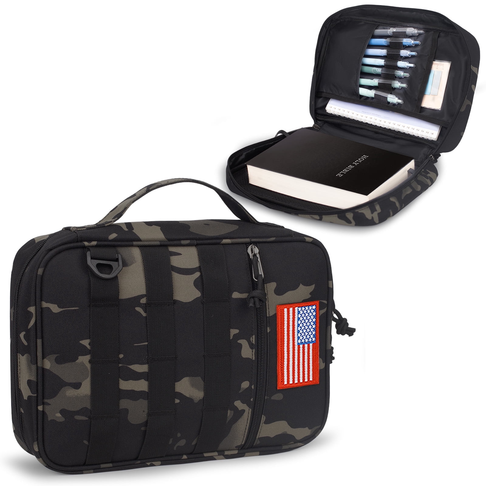 TRIPGEAR Bible Cover for Men & Women, 12"x8.5"x2.5" Bible Case with ...