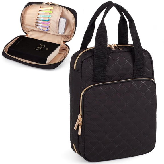 HELLHERO Zipper Bag with Pocket Polyester Bible Case Bag with ...