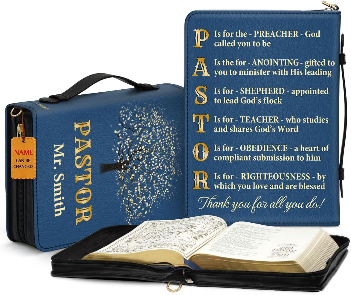 Bible Covers - Bible Cover for Pastor - Christian Bible Cover with ...
