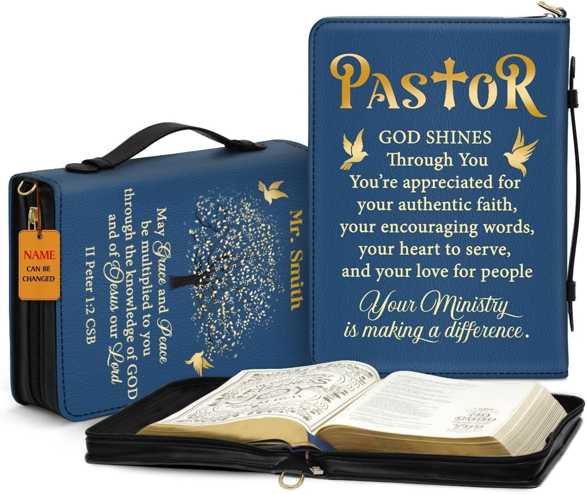 Bible Covers - Bible Cover for Pastor - Christian Bible Cover with ...