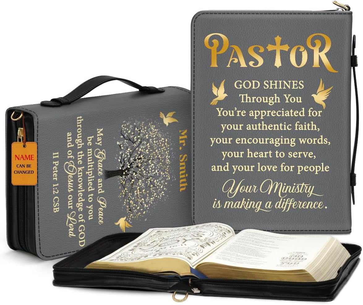 Bible Covers - Bible Cover for Pastor - Christian Bible Cover with ...