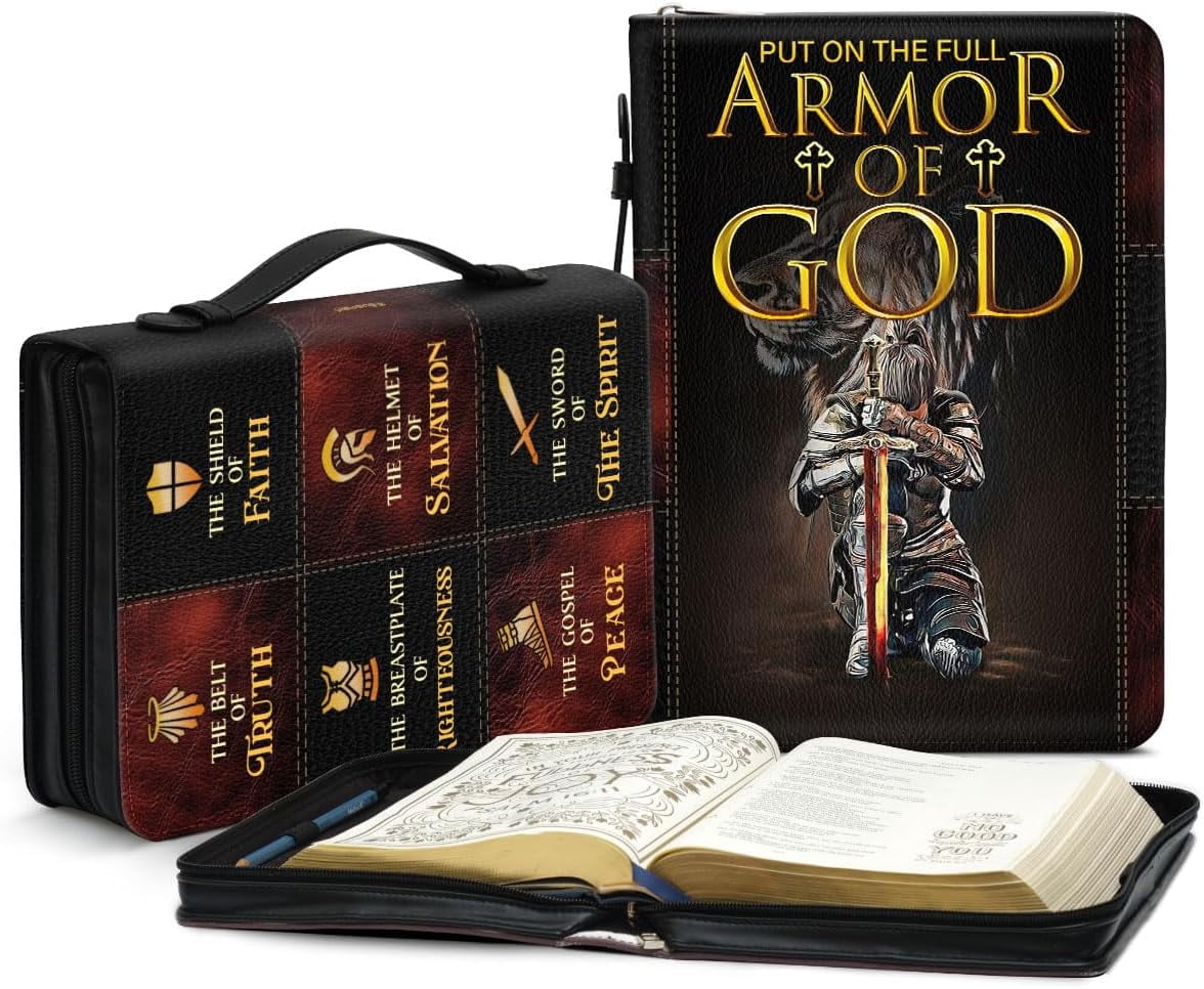 Bible Covers for Men - Armor of God Bible Cover - Christian Bible Cover ...