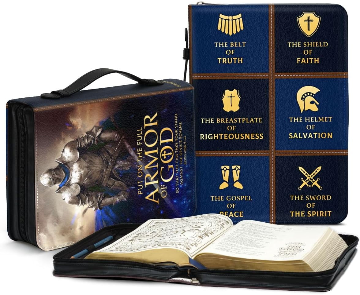 Bible Covers for Men - Armor of God Bible Cover - Christian Bible Cover ...