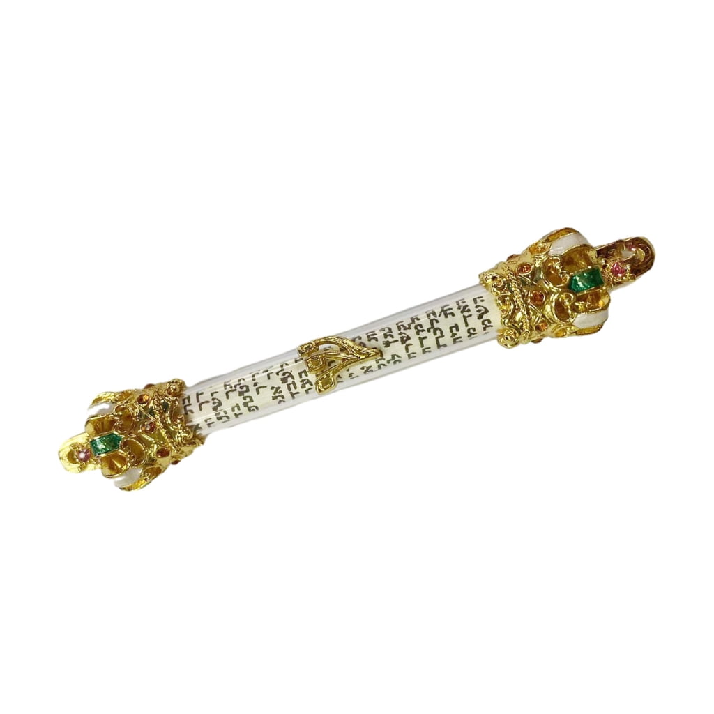 Bible Crowns Scroll Front Door Decorations Metal Mezuzah Protector Home ...