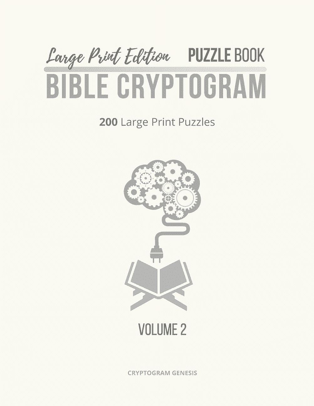 Bible Cryptograms Large Print Edition Puzzle Book 2 Bible Cryptogram ...