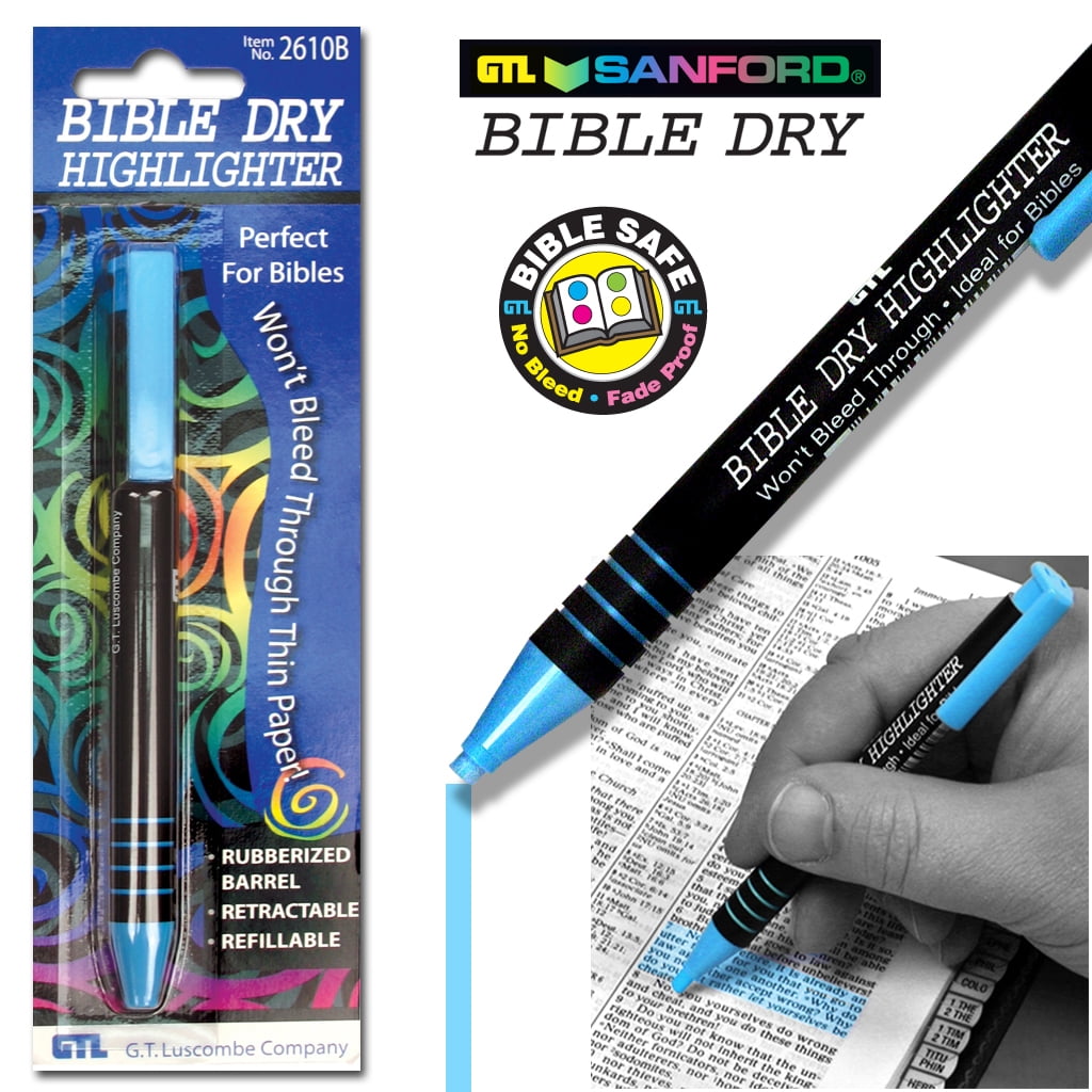 Yellow Highlighters Accu-Dry Bible-Brites Highlighter, Bible Study, No ...
