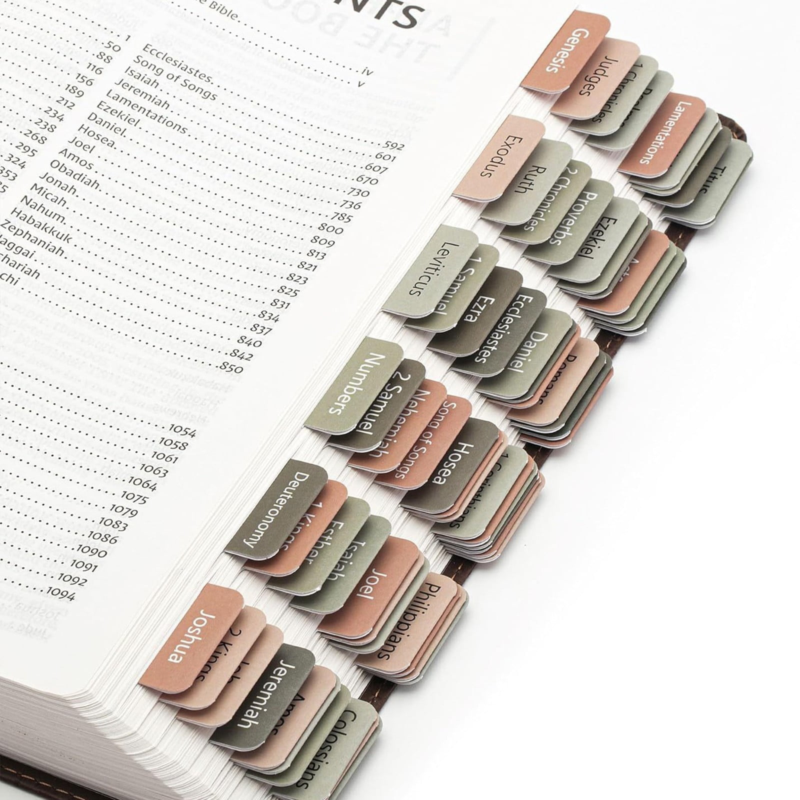 Bible Index Tags (5-Sheet Set)|. Pen Tabs 75 Tabs Green Terracotta ...