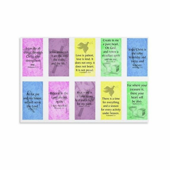 Bible John Peter Corinthians Stitching Religious Posters of Scripture ...