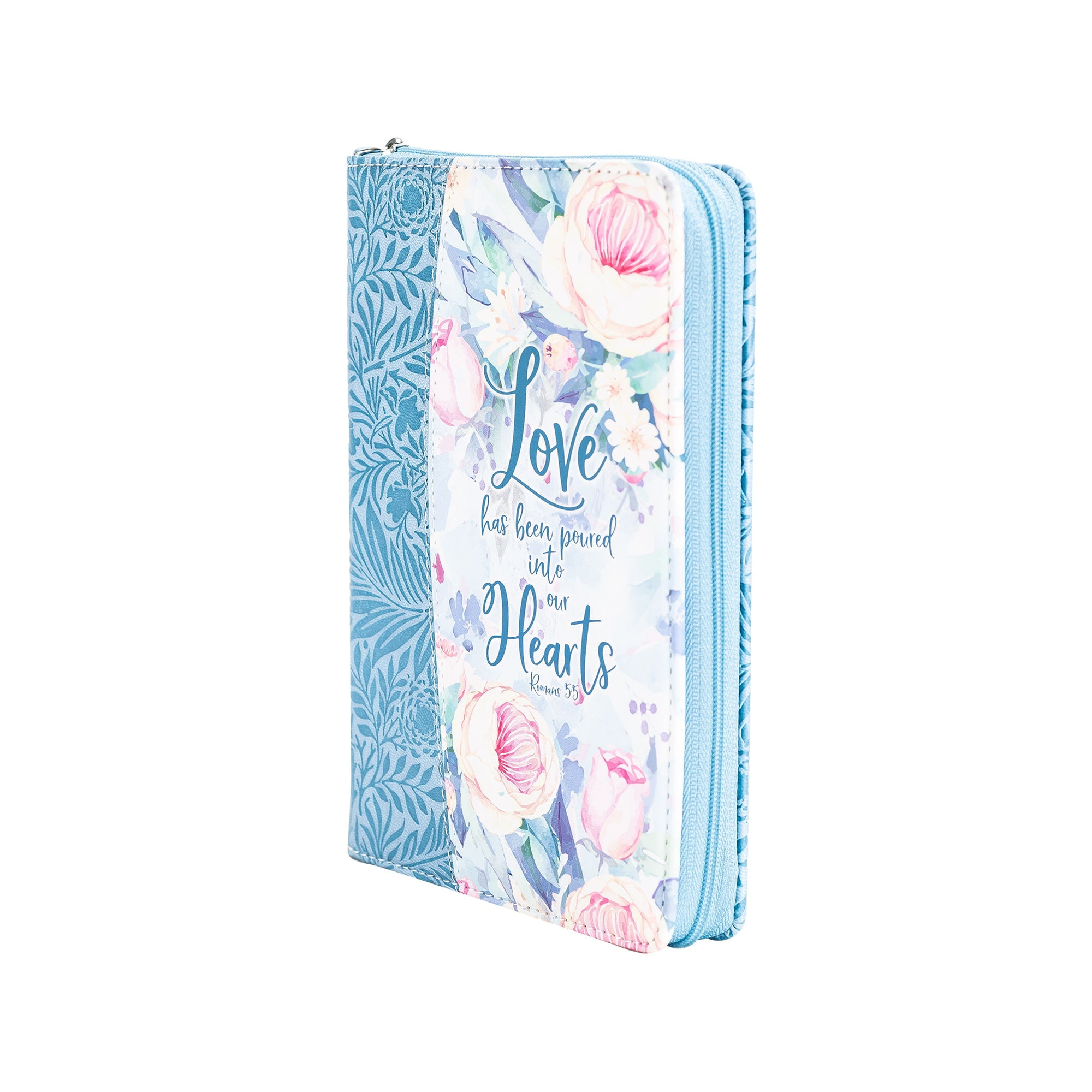 Bible Journal - Blue Floral Love into Hearts, Romans 5:5 - Walmart.com