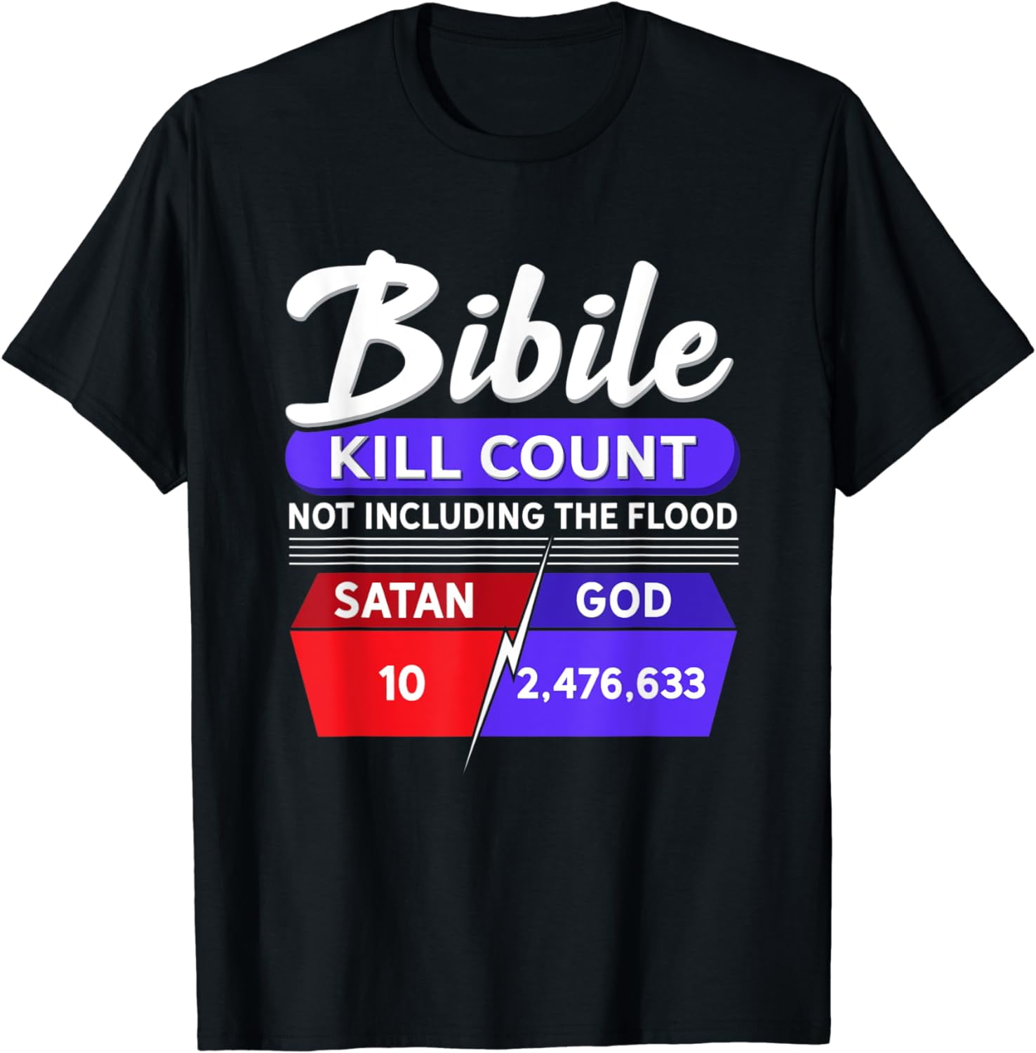 Bible Kill Count - Not Including The Flood T-Shirt - Walmart.com