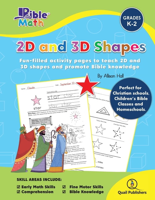 Bible Math 2D and 3D Shapes: 2D and 3D Shapes, (Paperback) - Walmart.com