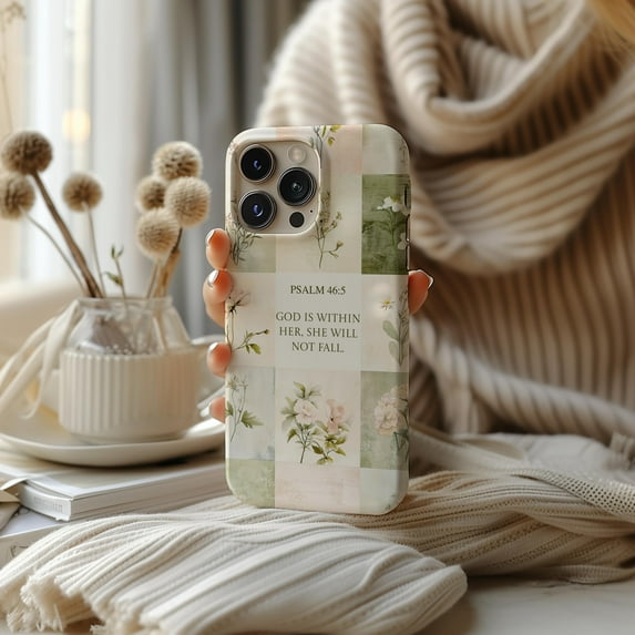 Bible Patchwork Phone Case Floral Verse Collage Art iPhone 17 11 12 13 ...