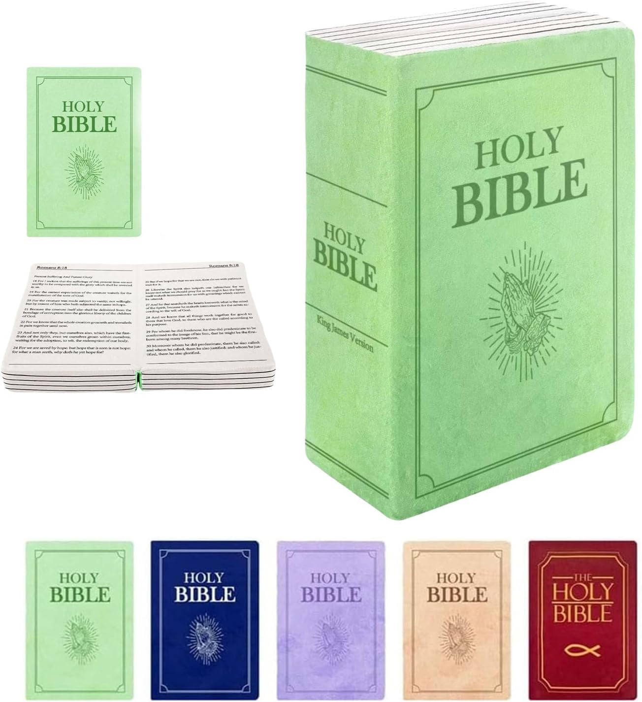 Bible Pillow Book Plush That Opens, Bible Pillow, Book Shape Bible ...