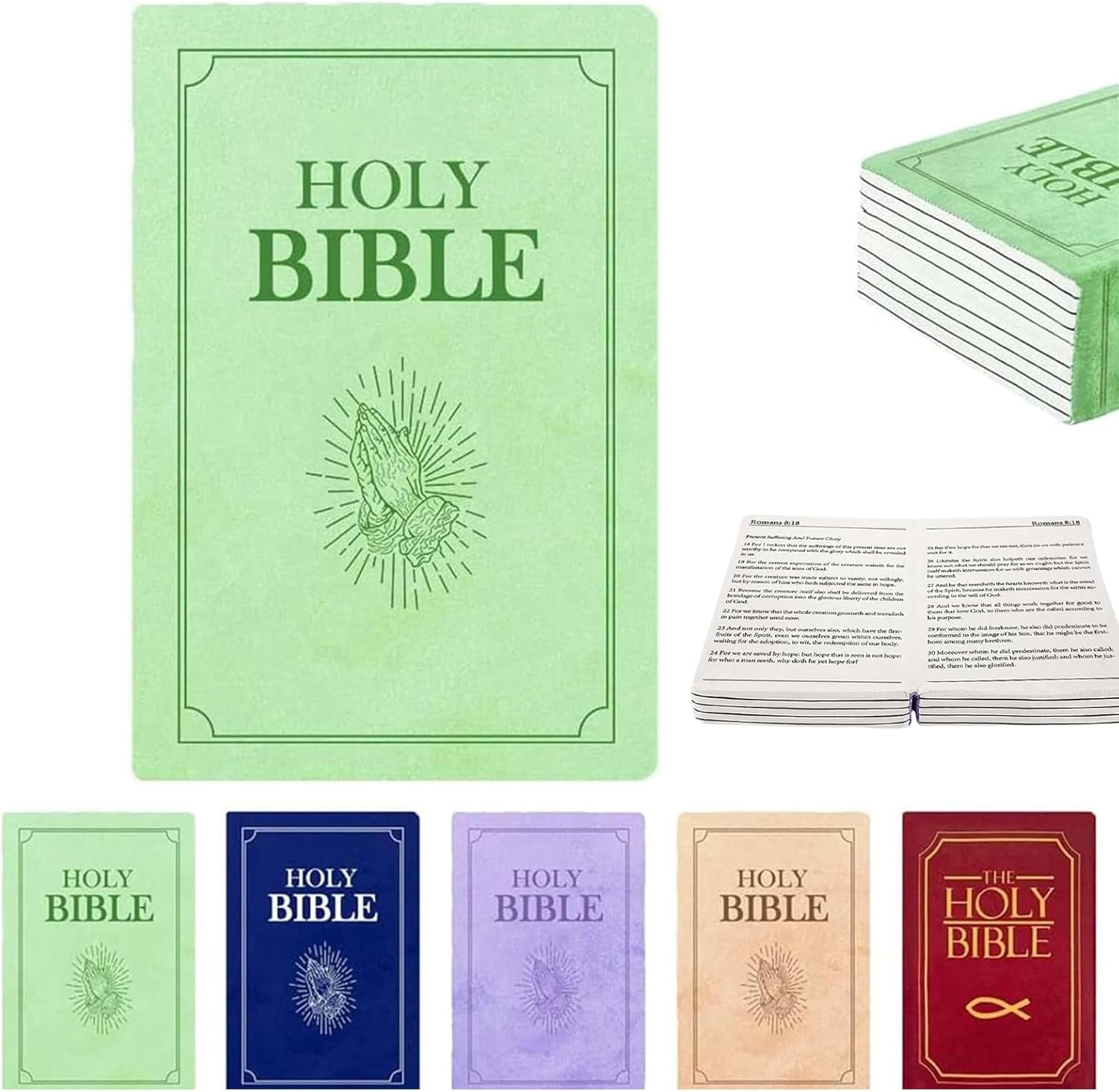 Bible Pillow Book Plush That Opens, Bible Plush Pillow Book, Holy Bible ...