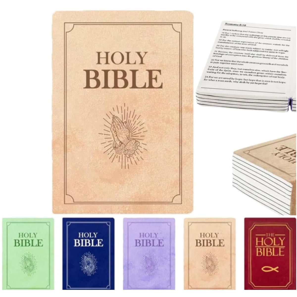 Bible Pillow Book Plush That Opens Christian Holy Bible Stuff Religious ...