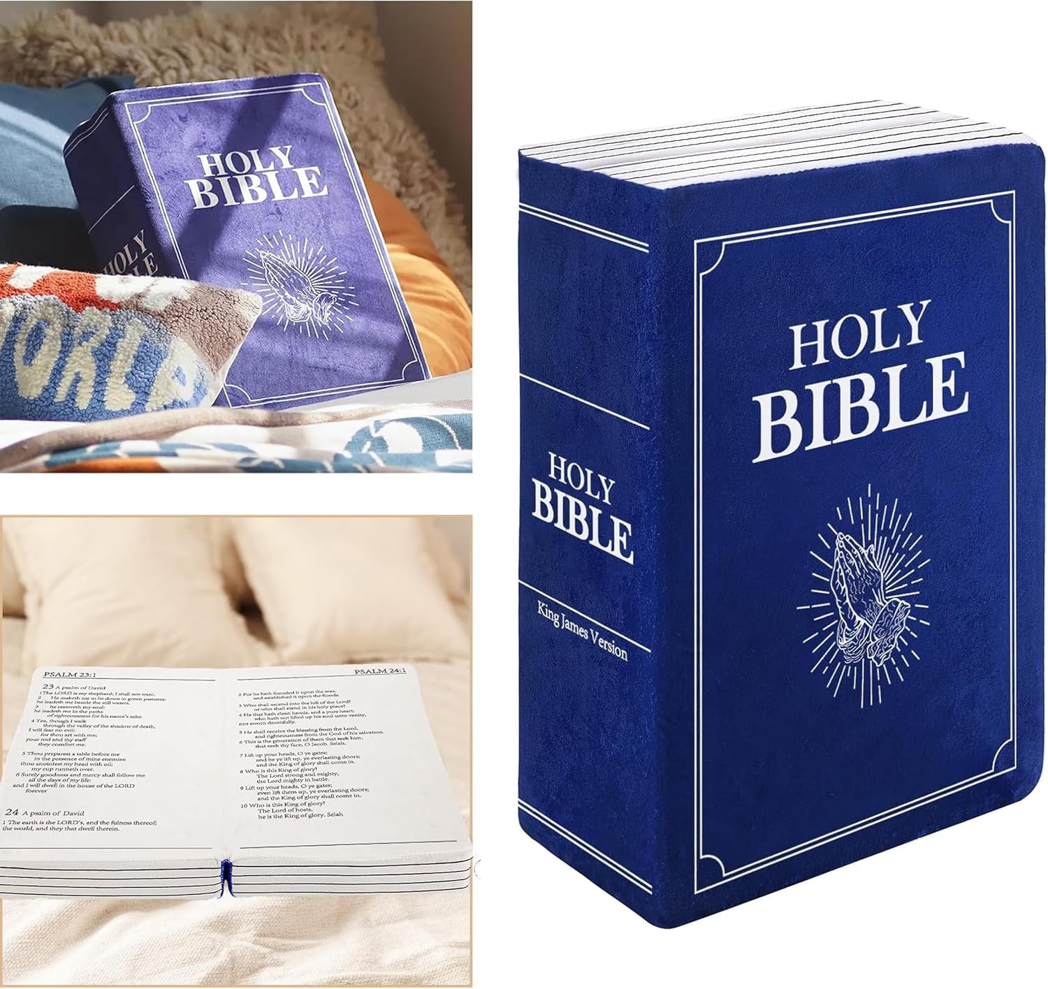 Bible Pillow Book Plush That Opens, for Kids Adults Christian Gifts ...