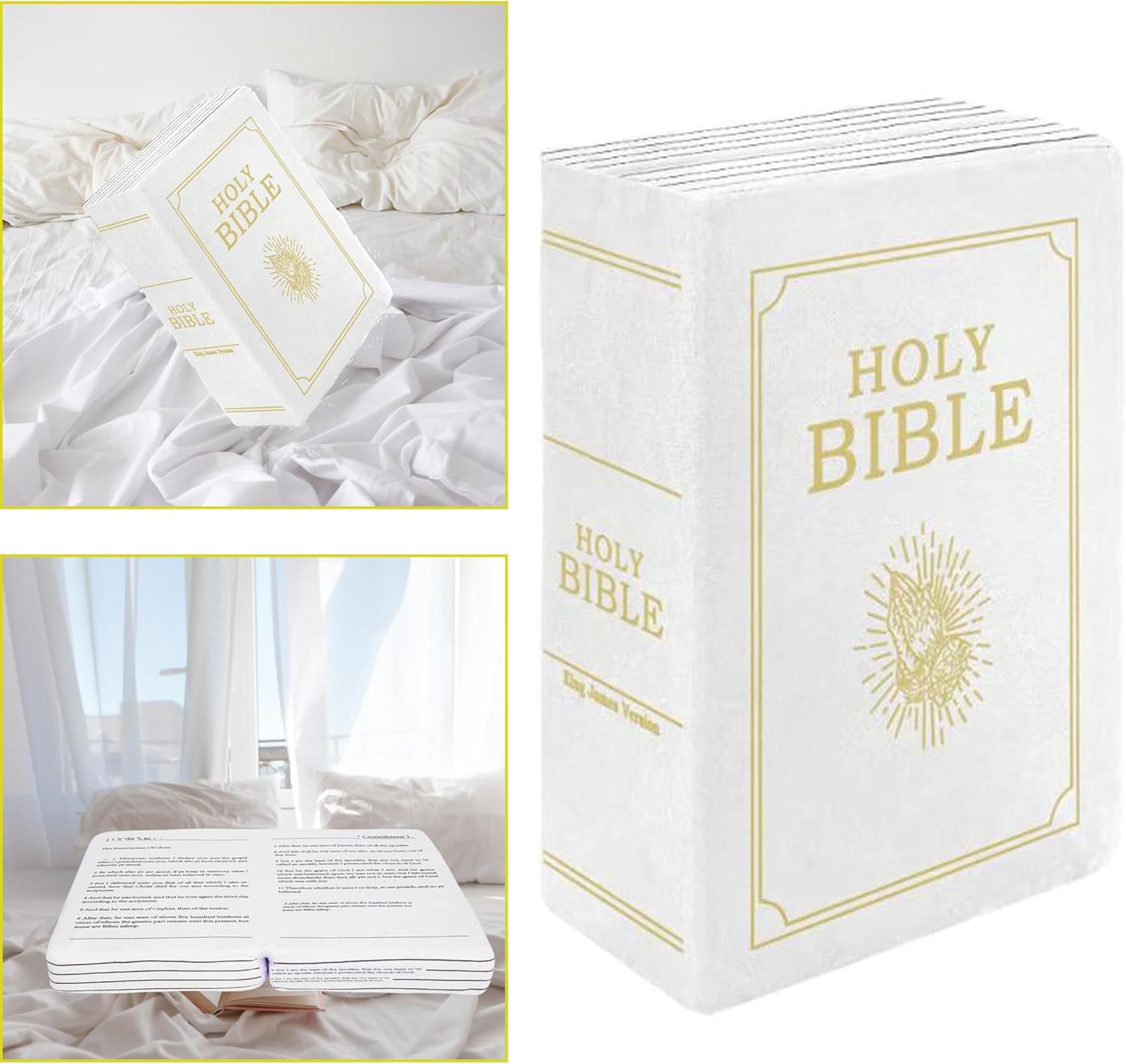 Bible Pillow Book Plush That Opens, for Kids Adults Christian Gifts ...