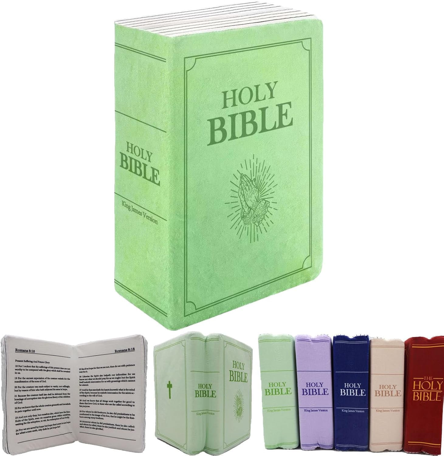 Bible Pillow Cozy Faith Bible Plush Pillow That Opens Christian Holy ...