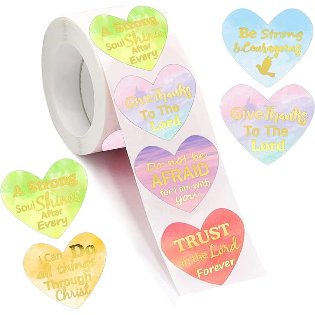 Bible Quote Gold Foil Stickers Motivational Christian Verses Labels ...