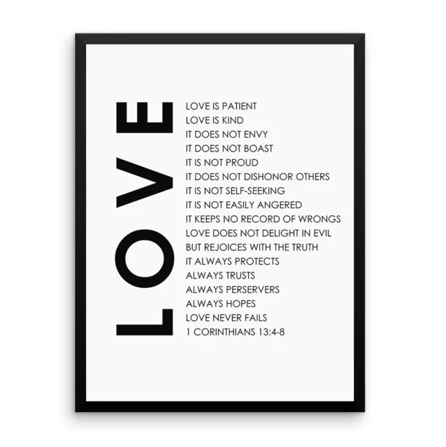 Bible Quotes Poster Bible Verses 1 Corinthians 13:4-8 Inspiration ...