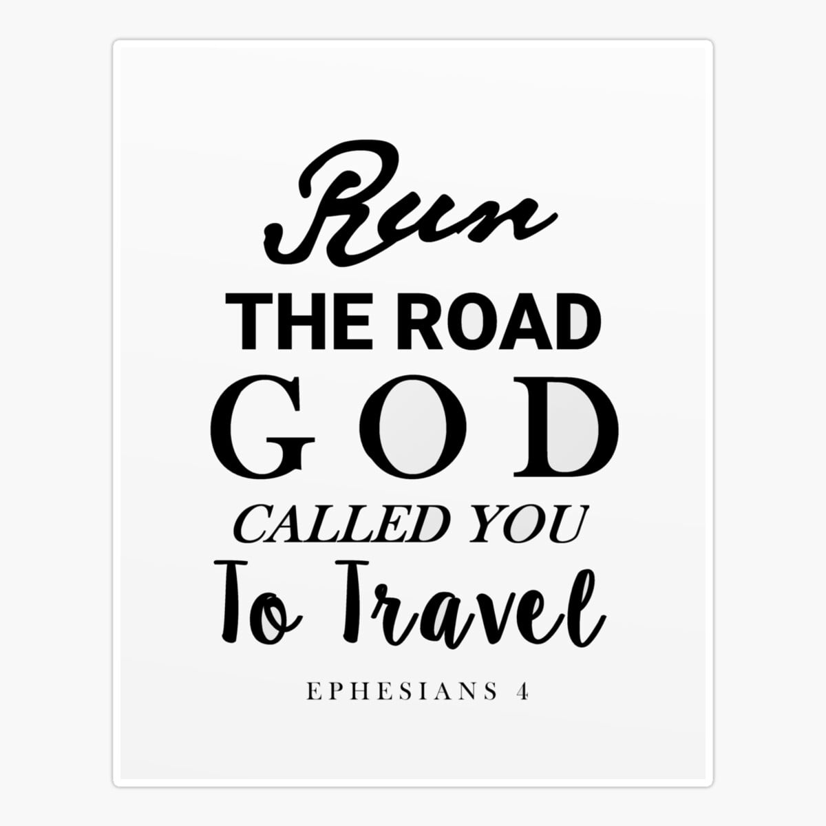 Bible Quotes Running Sticker - Walmart.com
