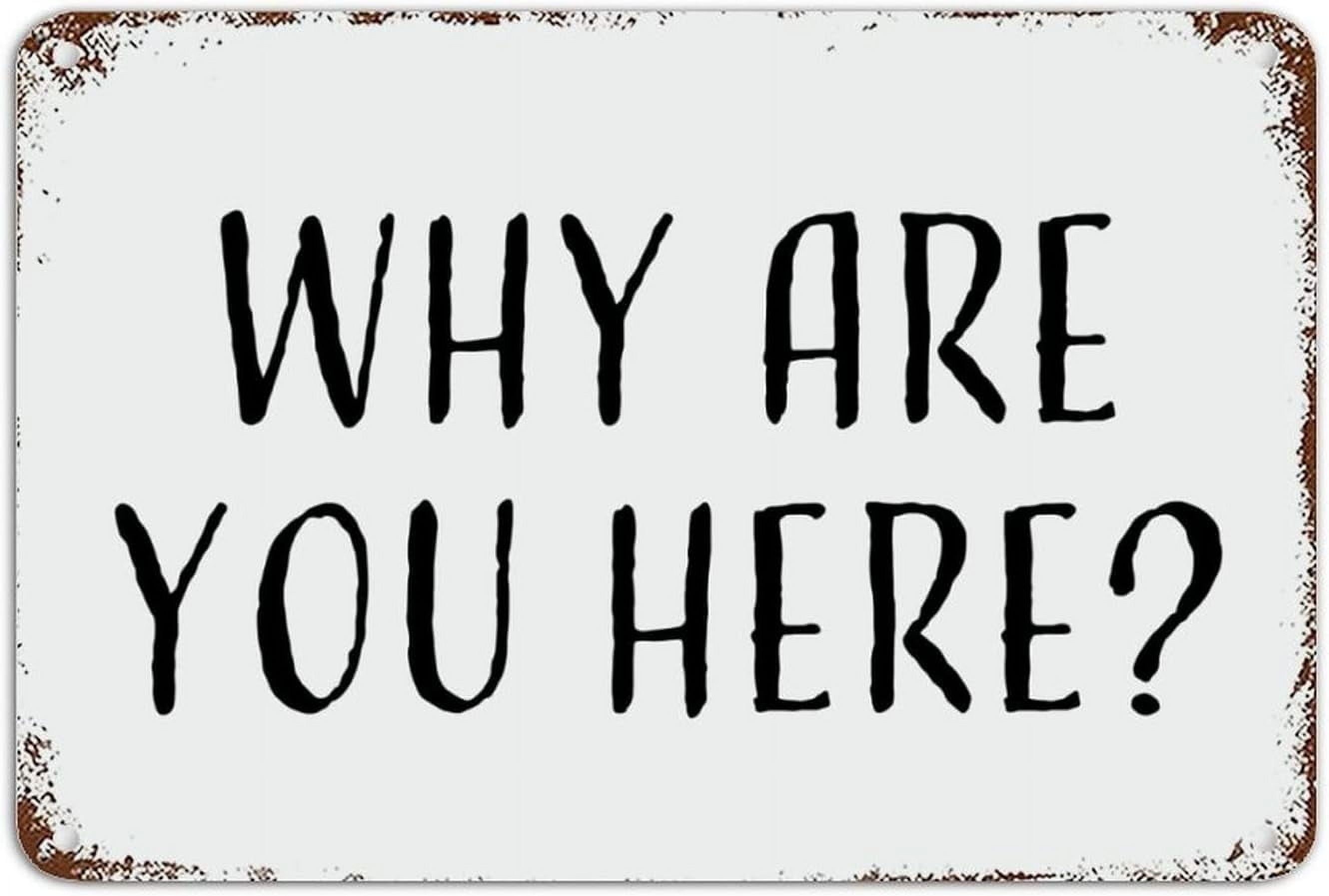 Bible Quotes Rust Retro Metal Sign Inspirational Quotes Why are You ...