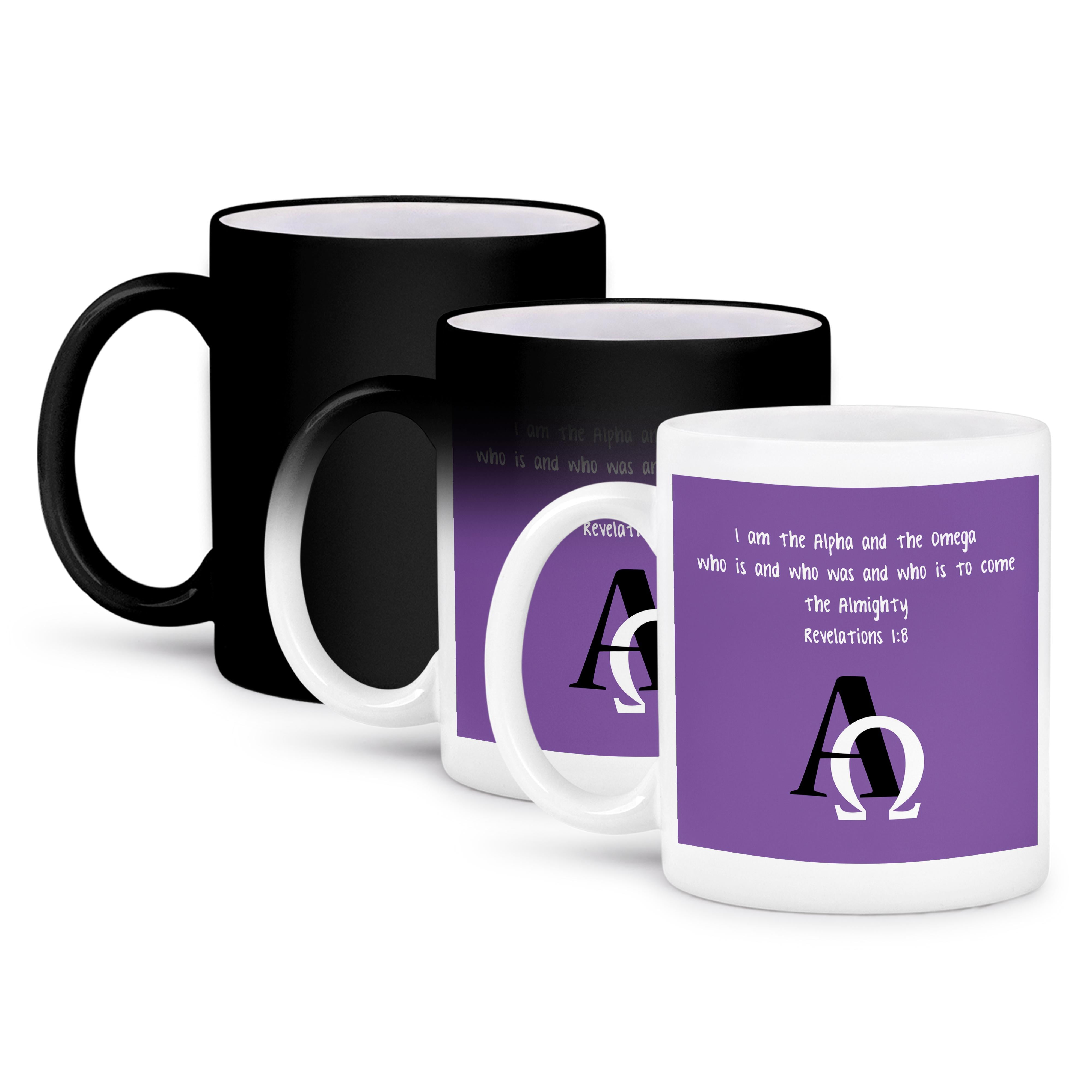 Bible Scripture Alpha And Omega Rev 1, 11oz Magic Transforming Mug ...