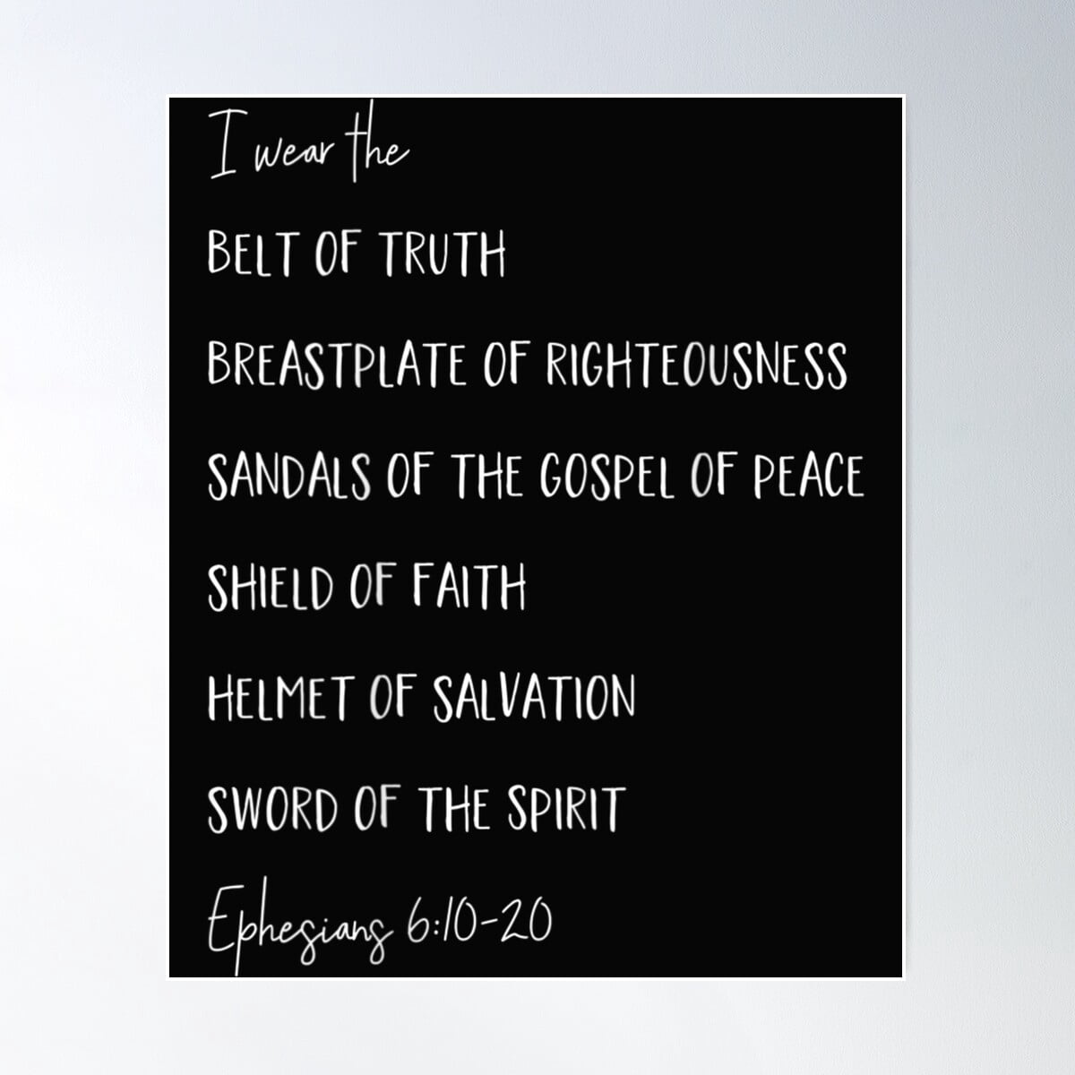 Bible Scripture Ephesians Poster Wall Art, Modern Wall Decor For Living ...