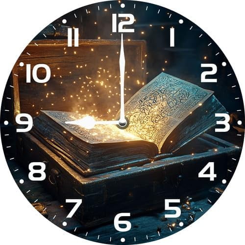 Bible Scripture Wooden Wall Clock 10 in Round Silent Non-Ticking ...