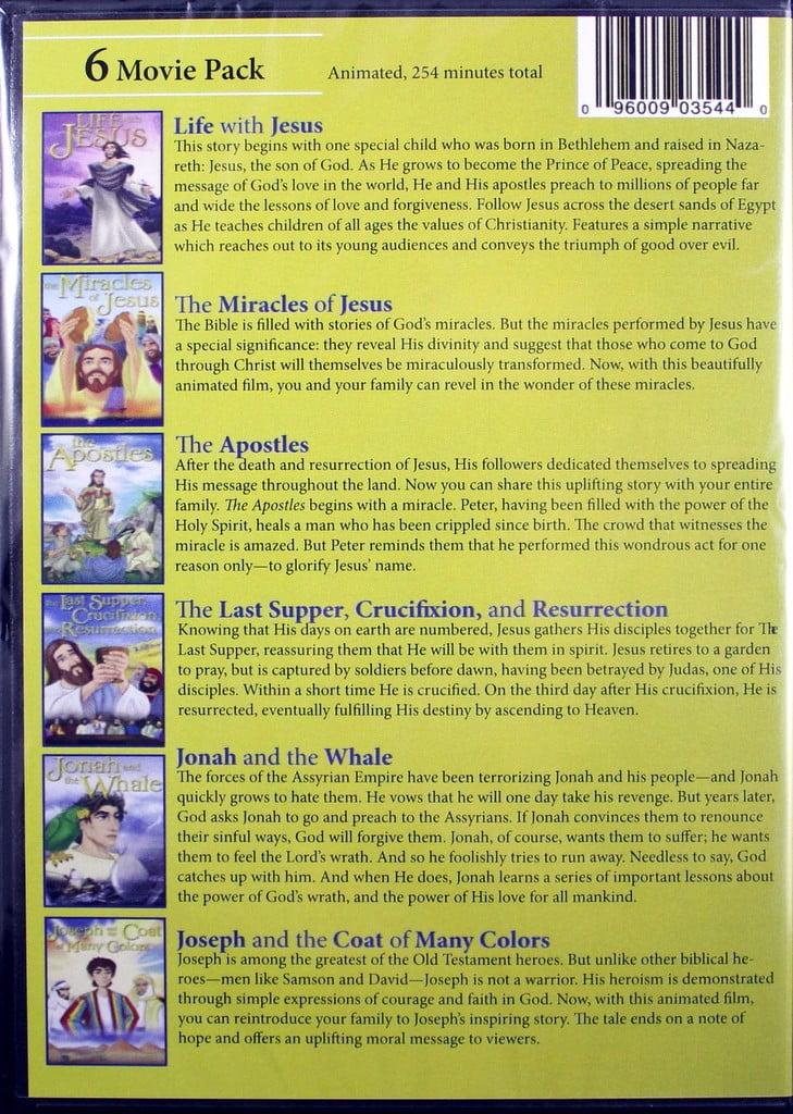 Pre-Owned Bible Stories Life with Jesus Six Movie Pack DVD Joseph ...