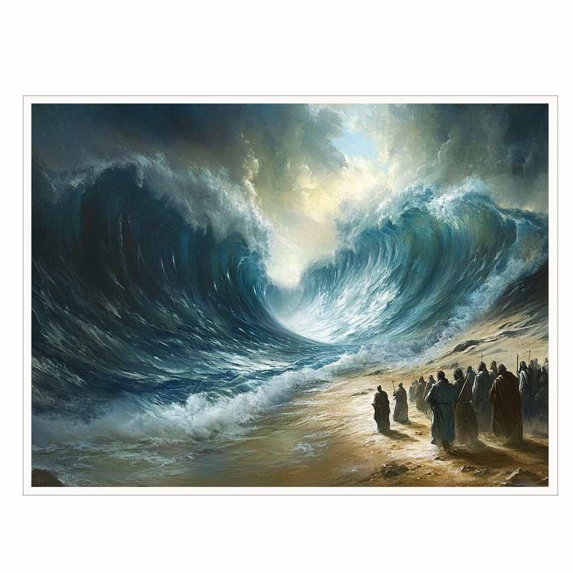 Bible Story Wall Art Moses Parting Red Sea Canvas Print Christian ...