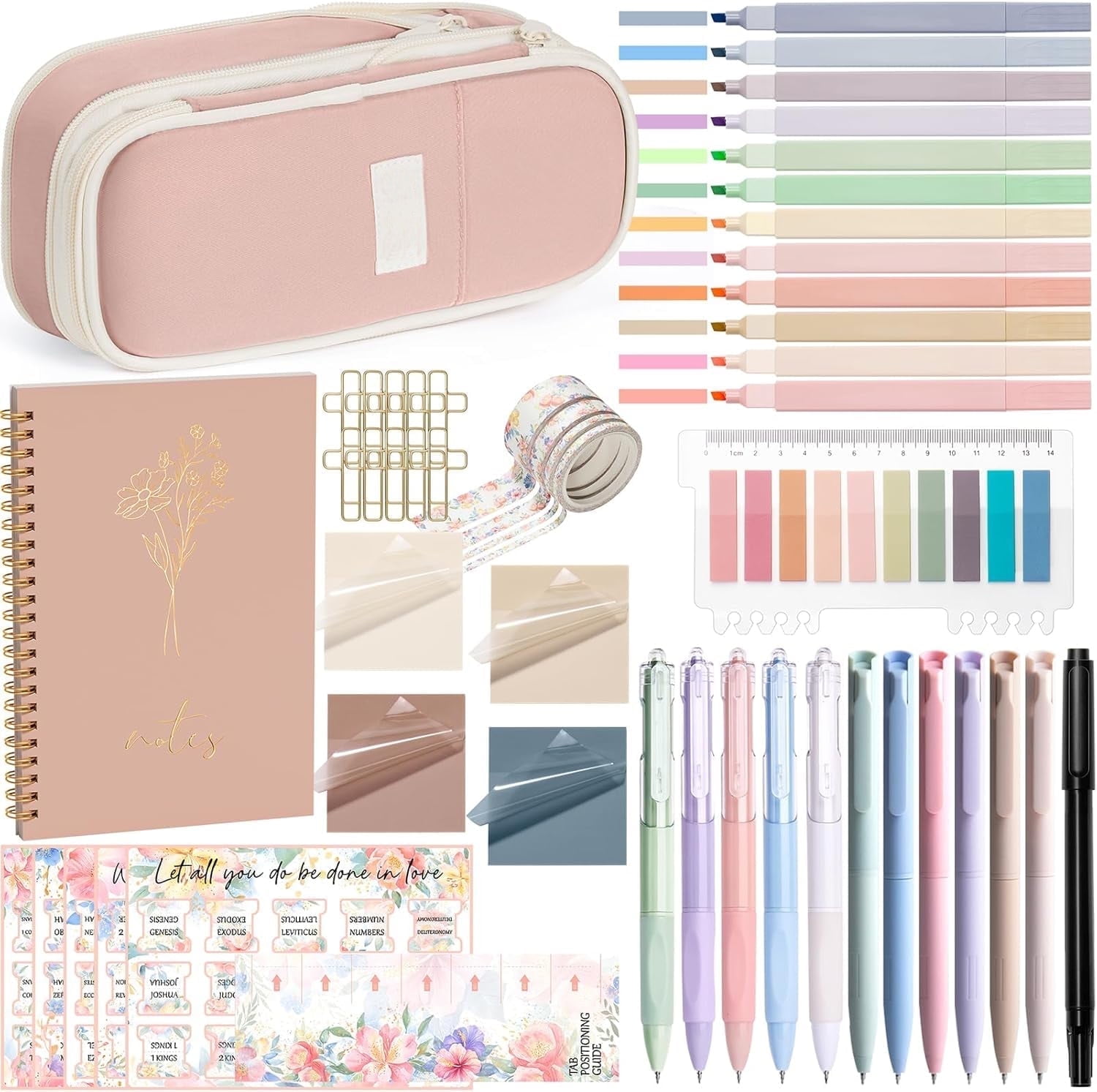 Bible Study Supplies Bible Journaling Kit for Women, Bible Study Tools ...