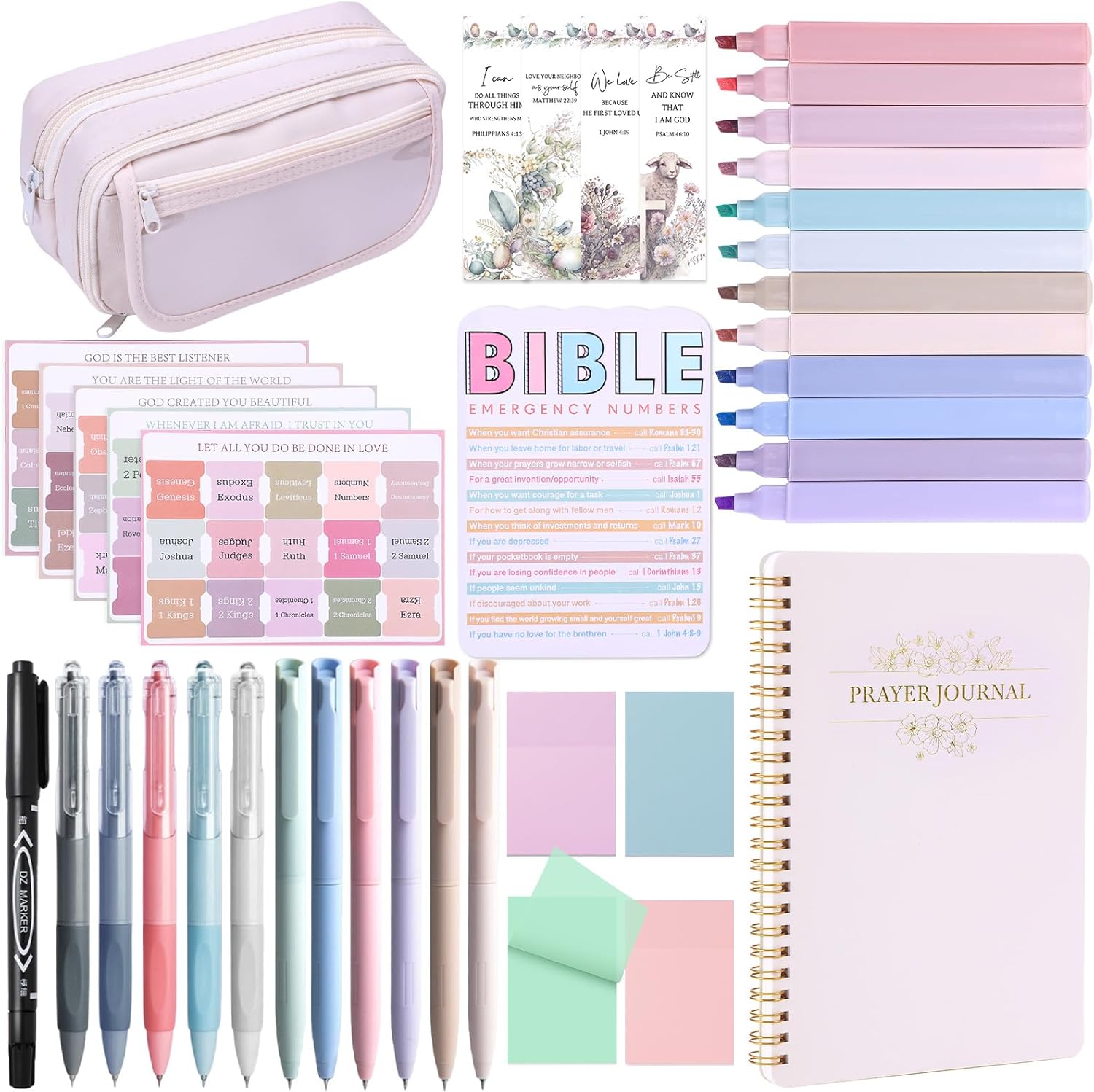 Bible Study Supplies Journaling Kit for Women, Bible Study Kit, 12 ...