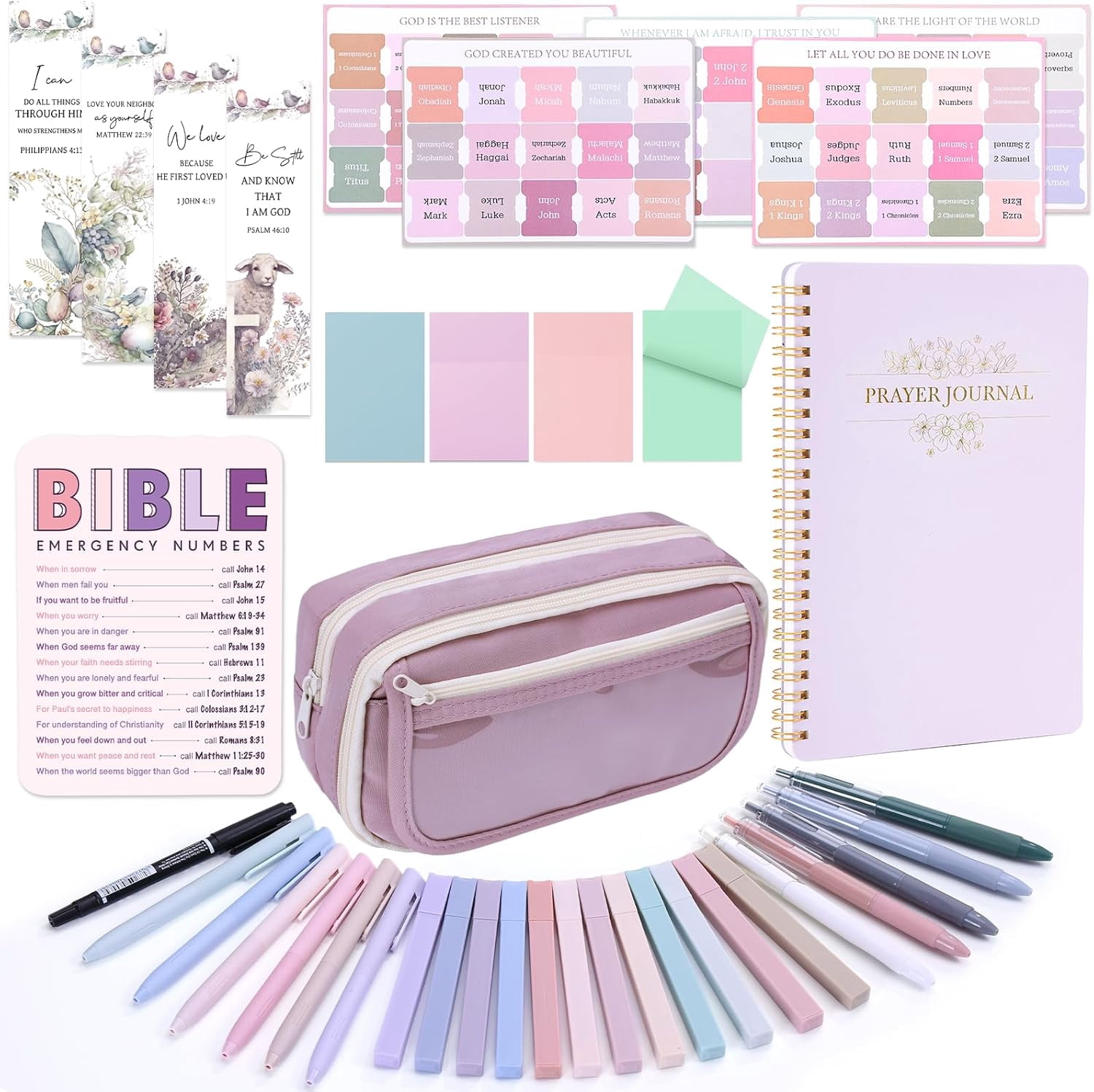 Bible Study Supplies Journaling Kit for Women, Bible Study Kit, 12 ...