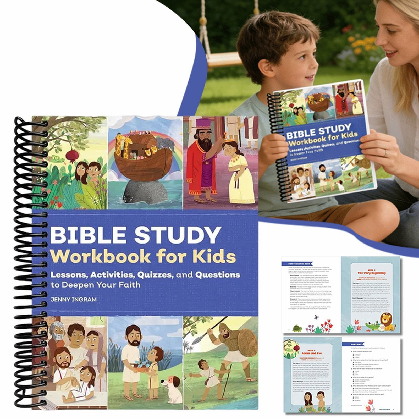 Bible Study Workboo for Kids: Lessons, Activities, Quizzes, and ...