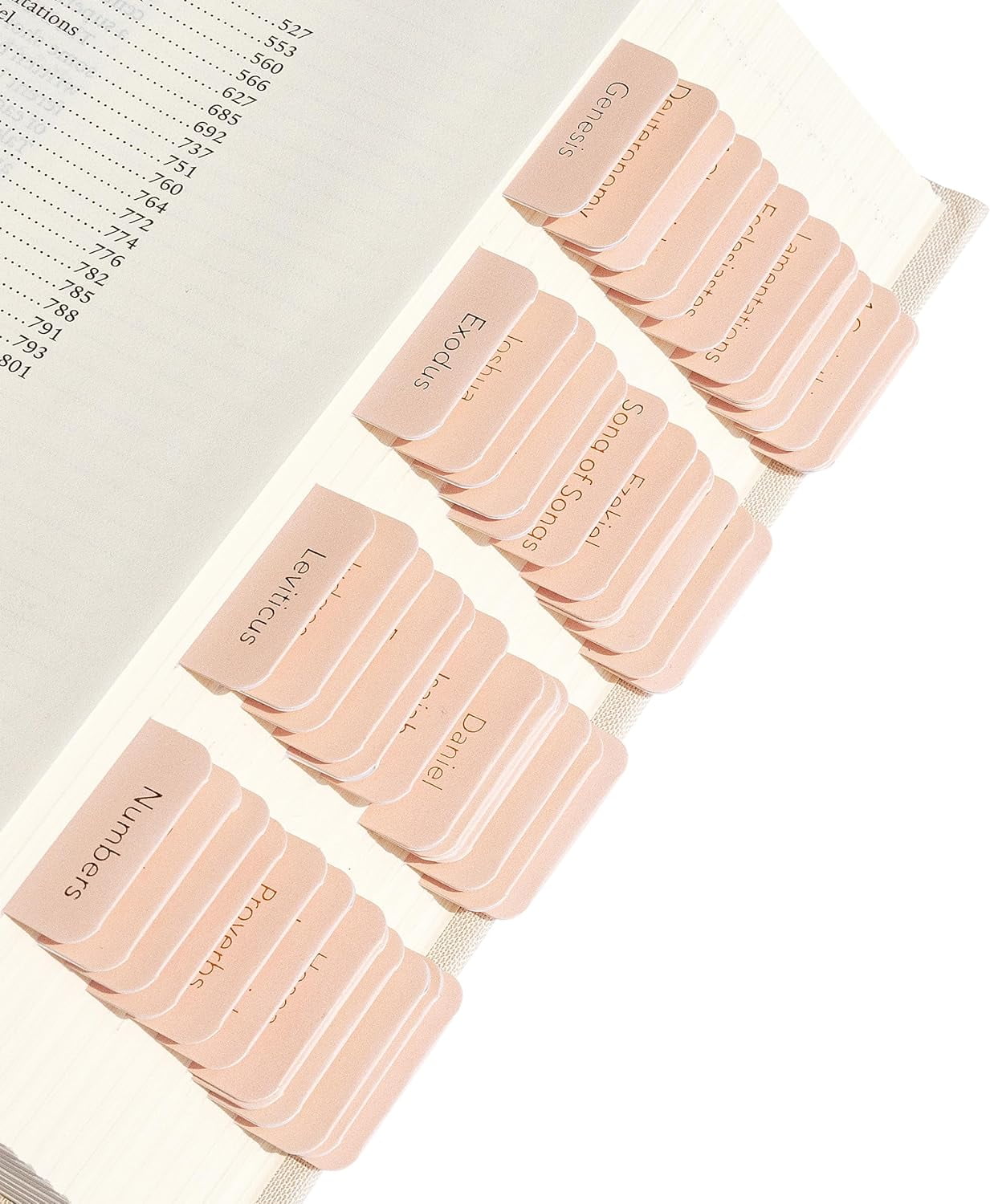 - Bible Tabs, 75 Tabs, Metallic Gold Lettering, Laminated Bible Tabs ...