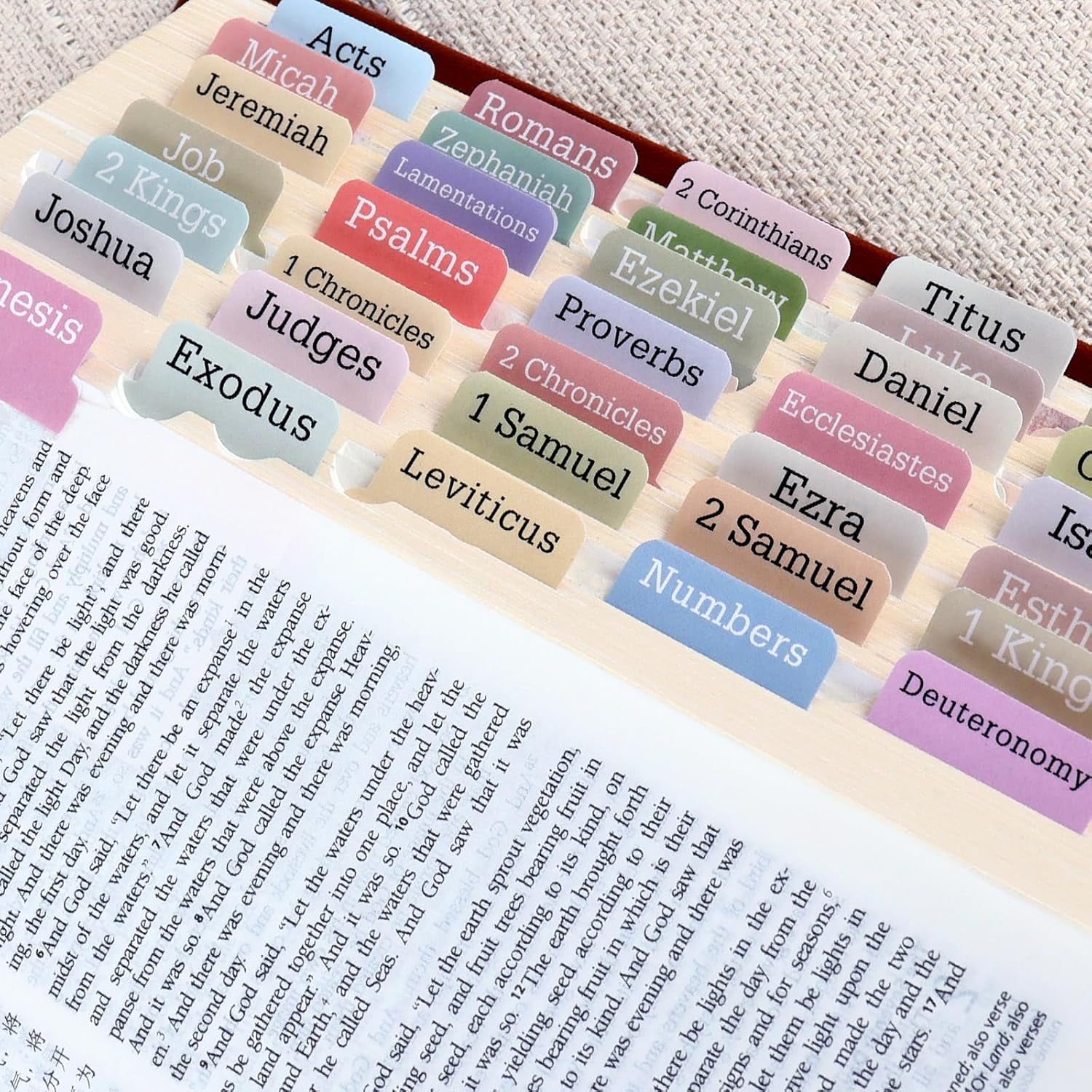 Bible Tabs for Men Black, 90Pcs Large Print Catholic Bible Accessories ...